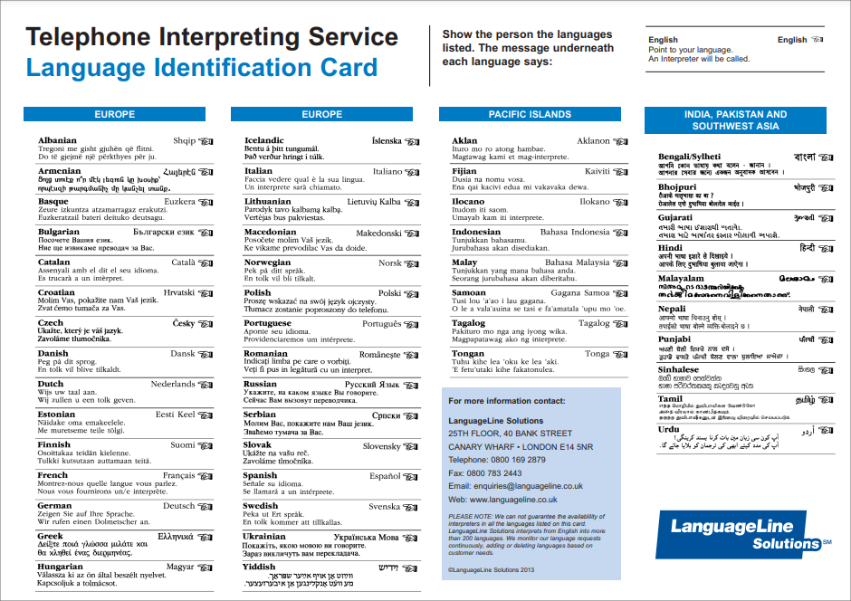 Interpretation Equipment & Materials - LanguageLine UK