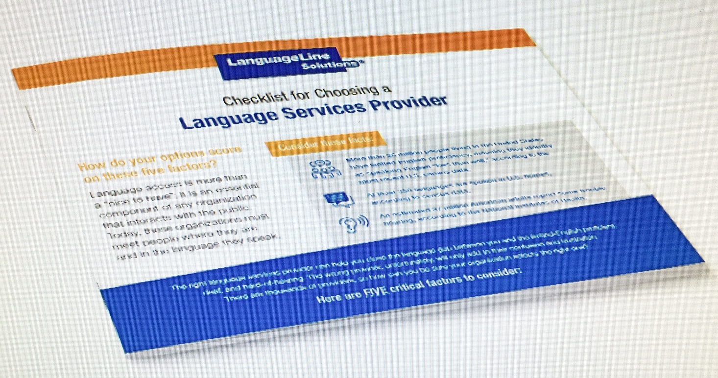 INFOGRAPHIC: Checklist for Choosing a Language Services Provider