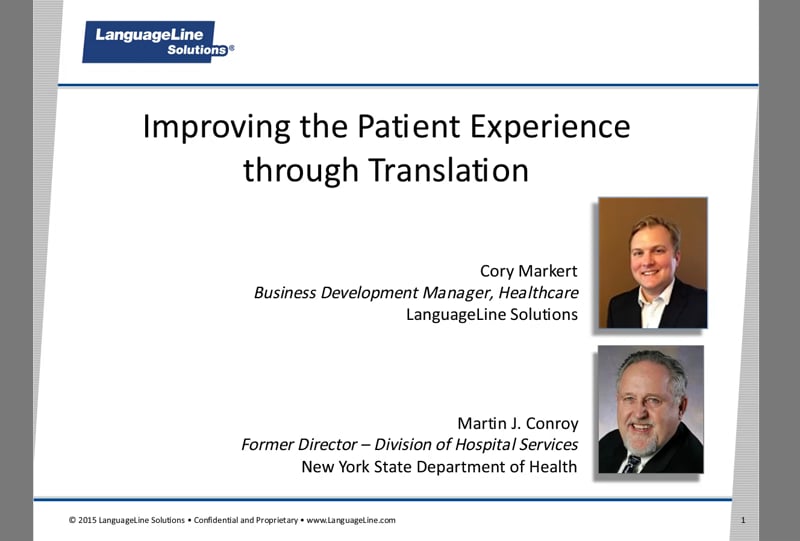 Improving the Patient Experience Through the Use of Translation (HANYS)