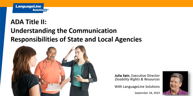 ADA Title II: Understanding the Communication Responsibilities of State ...
